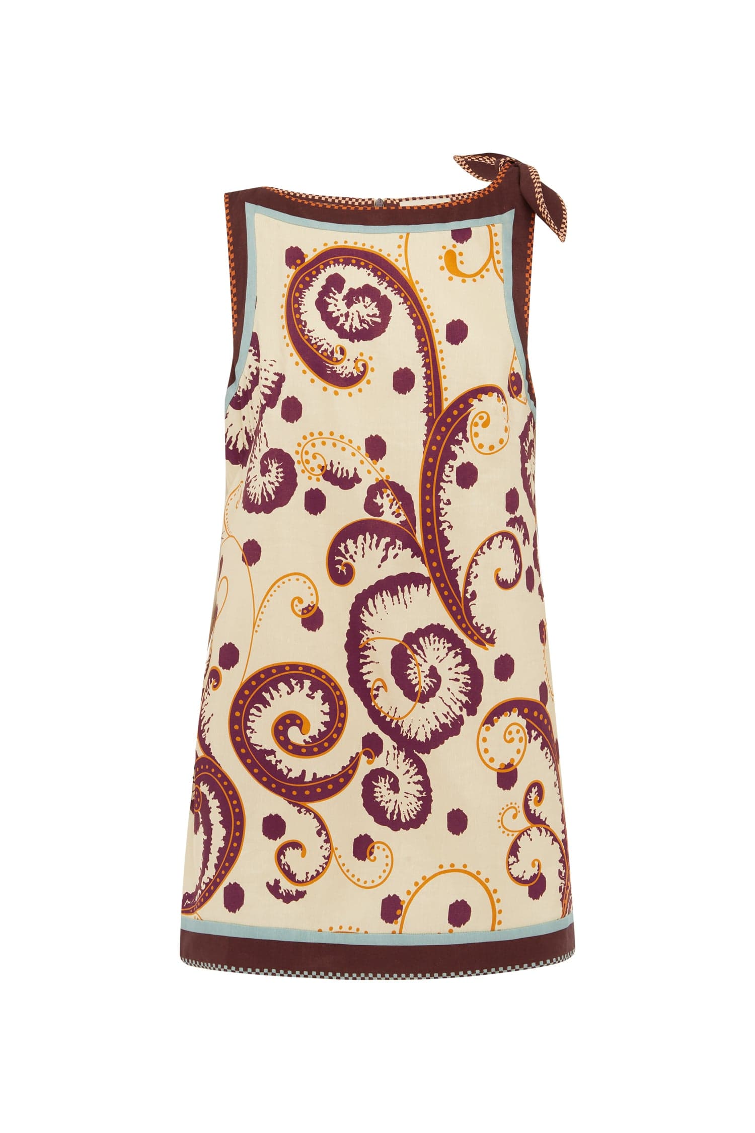 Wilson Linen-Silk Scarf Mini Dress - Alémais Official