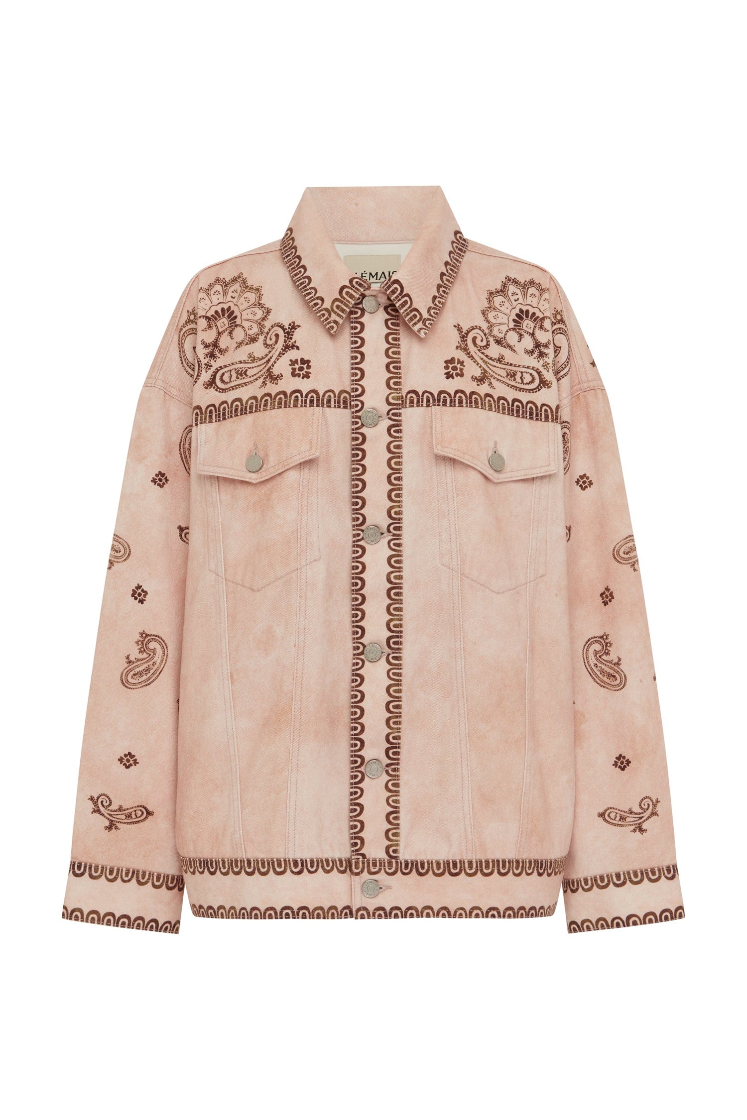 Akia Denim Jacket in Pink Paisley