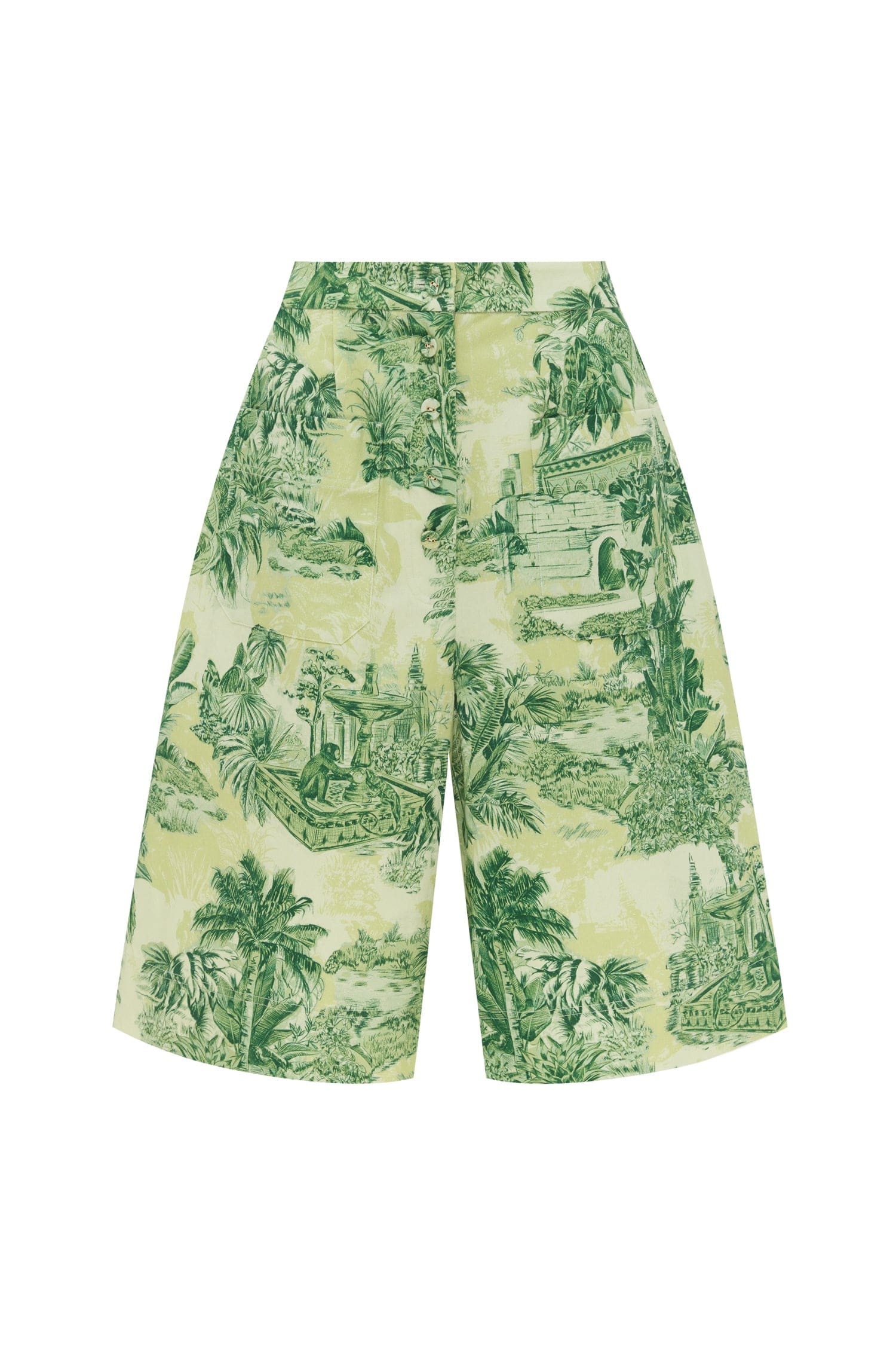 Sara Short in Green Floral – ALEMAIS