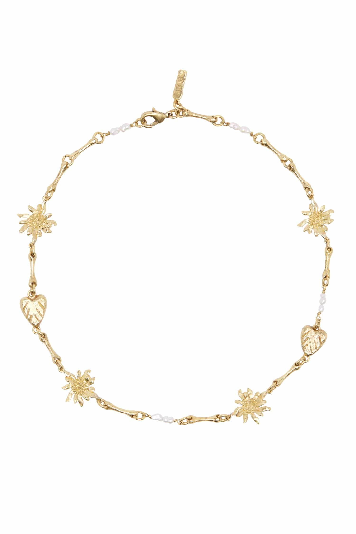 TESORI FLOWER & HEART NECKLACE – ALEMAIS